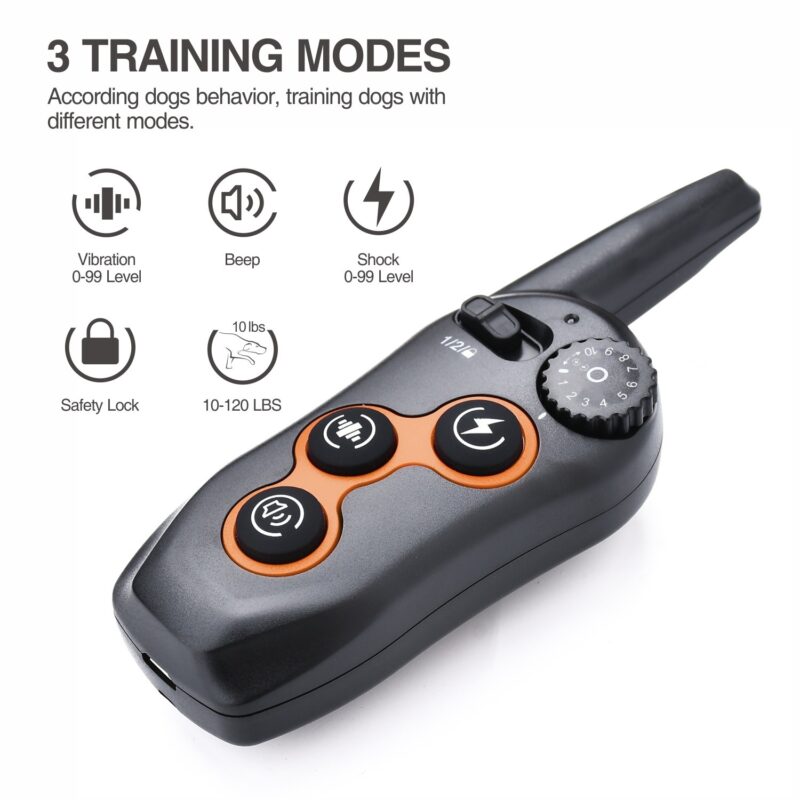Petrainer 619a1 Electric Dog Training Collar Remote Control Shock Vibration Sound For All Sizes ...