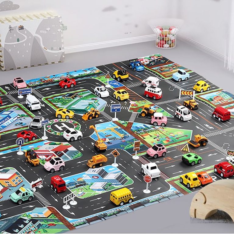 Large City Traffic Baby Play Mat Kids Toy Car Crawling Rug OutletTrends ...