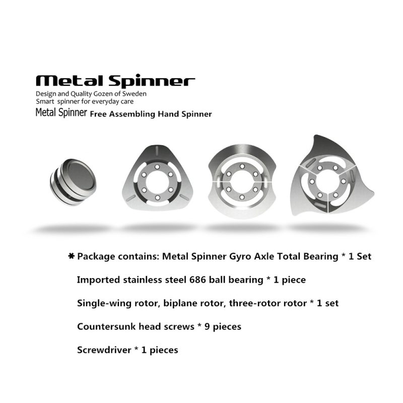 Antistress Zinc Alloy Fidget Spinner Diy Assembly Anxiety Relief Toy ...