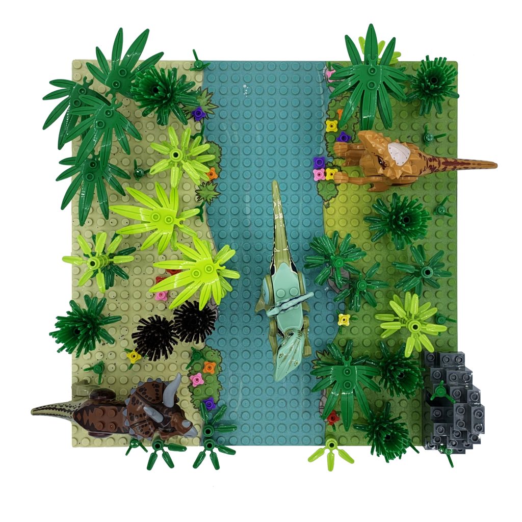 Dinosaur Jungle Building Set Diy Base Plate Compatible Brick Toys ...