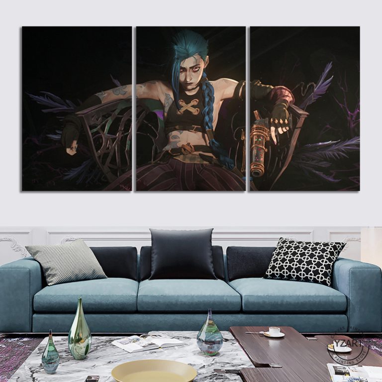 3piece Hd Unframed Canvas Lol Arcane Video Game Poster Wall Art Gift ...