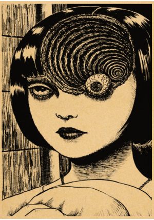 Junji Ito Anime Vintage Poster Kraft Paper Wall Art For Home Decor ...