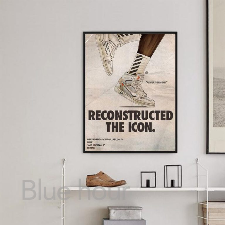 Travis Scott Sneaker Art Poster Canvas Wall Decor For Boys Room ...