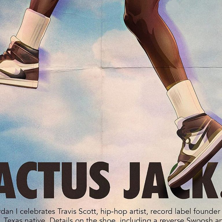 Travis Scott Sneaker Art Poster Canvas Wall Decor For Boys Room ...