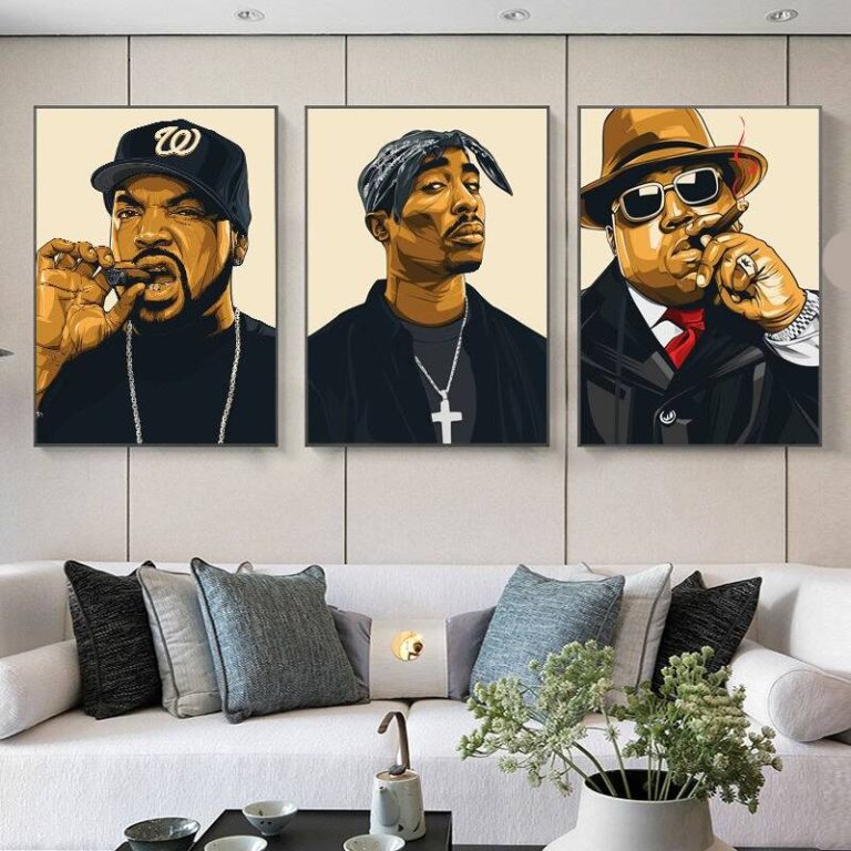 2pac Tupac Hip Hop Artist Canvas Wall Art Poster For Home Decor ...