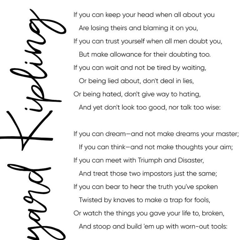 Rudyard Kipling Inspirational Quotes Canvas Wall Art Motivational Home ...