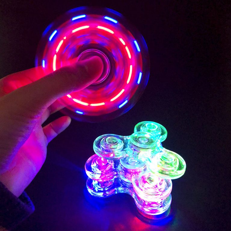 Led Lightup Fidget Spinner Luminous Stress Relief Toy Gift For Kids ...
