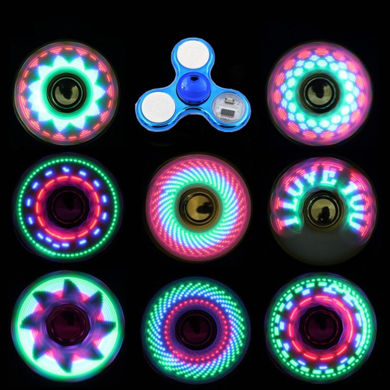 Led Lightup Fidget Spinner Luminous Stress Relief Toy Gift For Kids ...