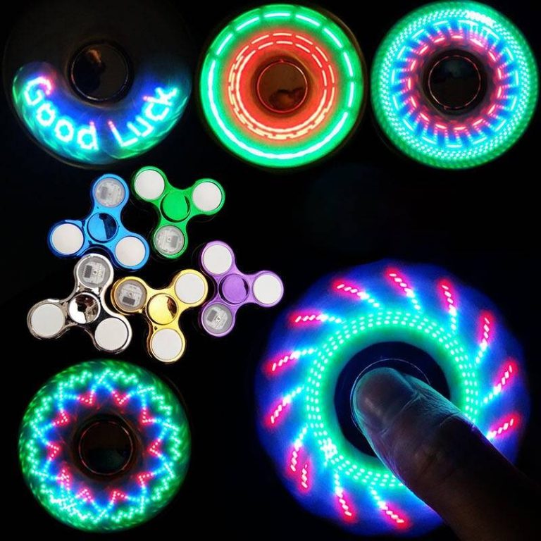 Led Lightup Fidget Spinner Luminous Stress Relief Toy Gift For Kids ...
