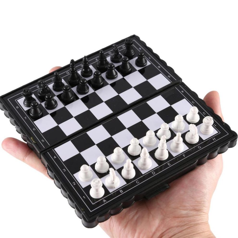 Magnetic Mini Travel Chess Set Portable Foldable Pocket Board Game ...