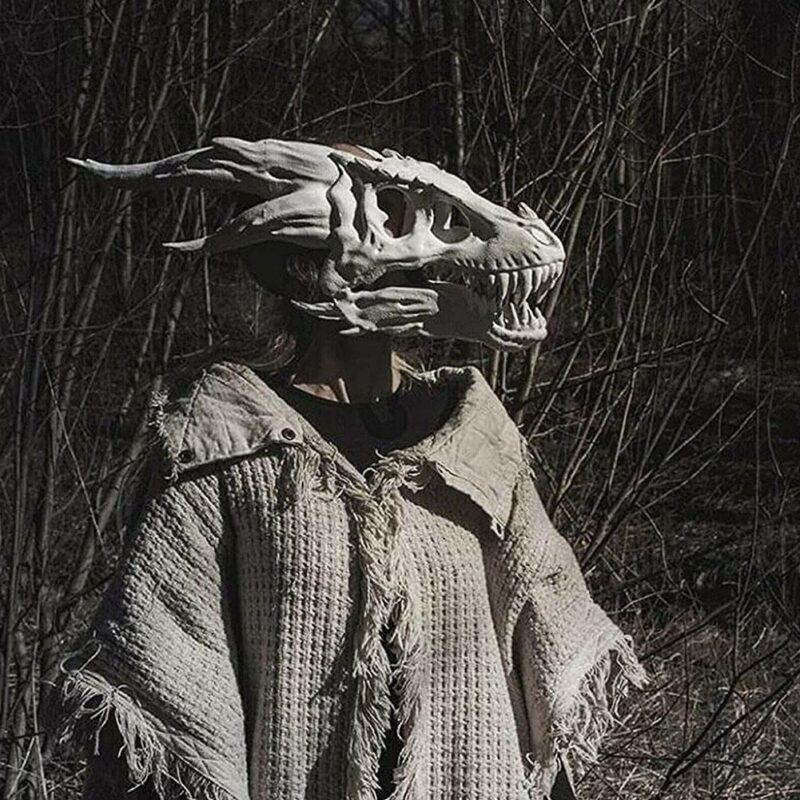 Dino Dragon Mask With Movable Jaw For Halloween Cosplay Party Decor ...