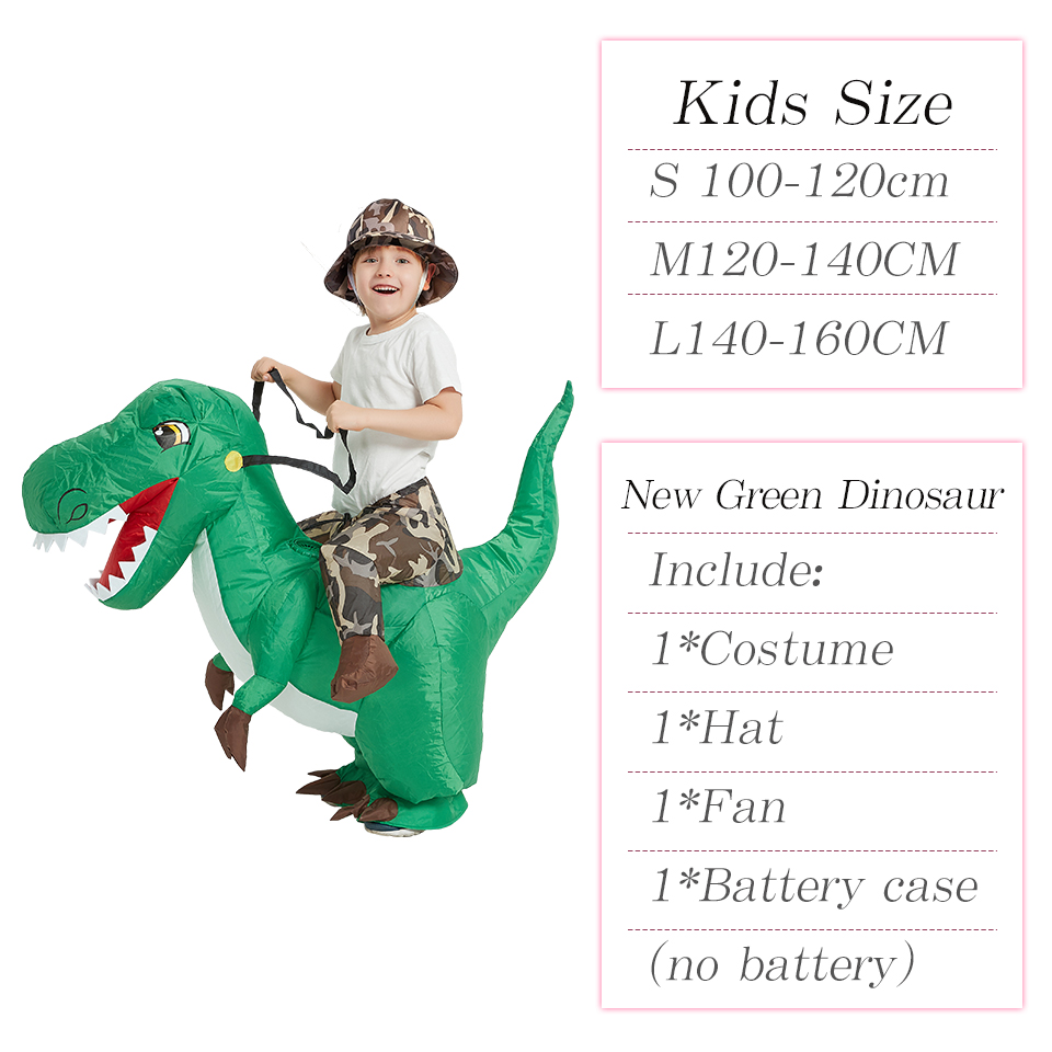 Velociraptor T Rex Mascot Inflatable Costume For Kids Anime Halloween ...