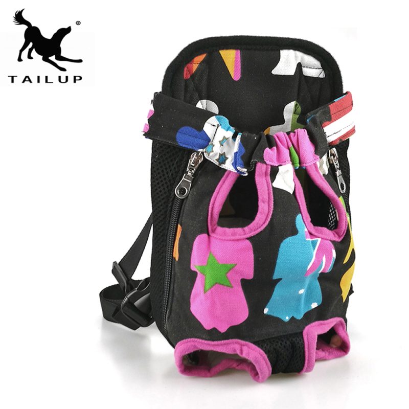 Breathable Tailup Dog Carrier Backpack Red Travel Bag For Puppies ...