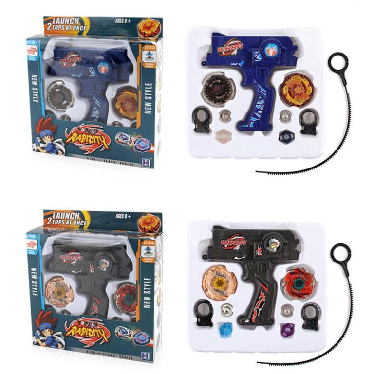 Beyblade Metal Fusion Burst Set With Dual Spinners Launchers Toy ...