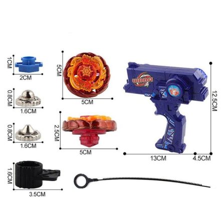 Beyblade Metal Fusion Burst Set With Dual Spinners Launchers Toy ...