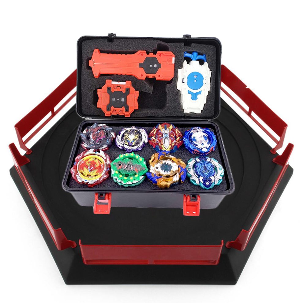 Beyblade Metal Fusion Burst Set With Dual Spinners Launchers Toy ...