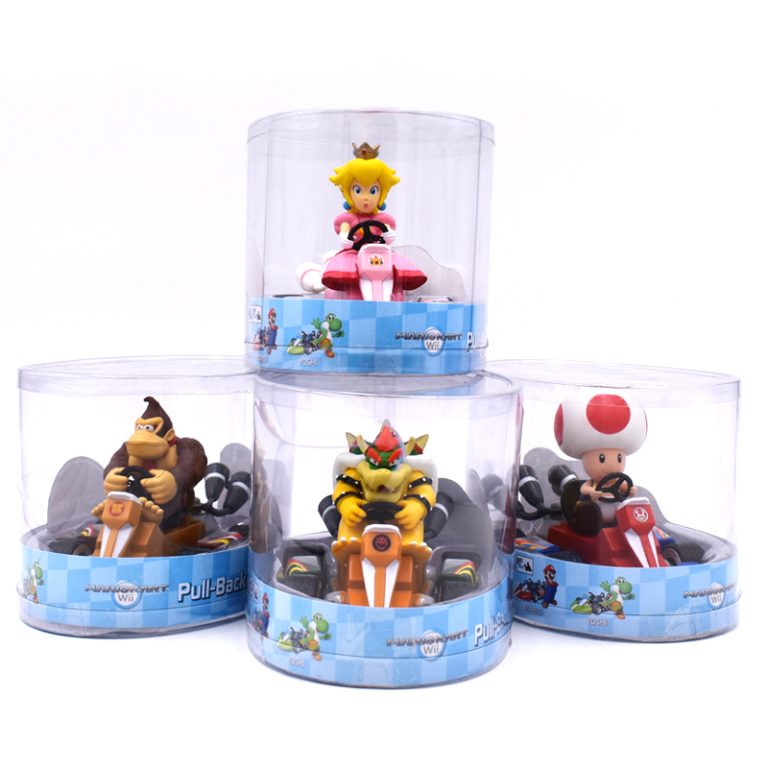 Super Mario Bros Pull Back Car Toy Set Luigi Donkey Kong Bowser ...