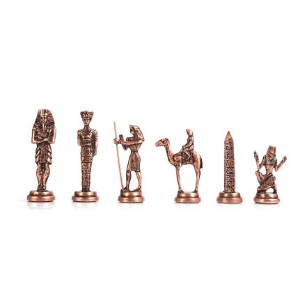 Handmade Egyptian Pharaoh Copper Chess Set With Solid Wooden Storage ...
