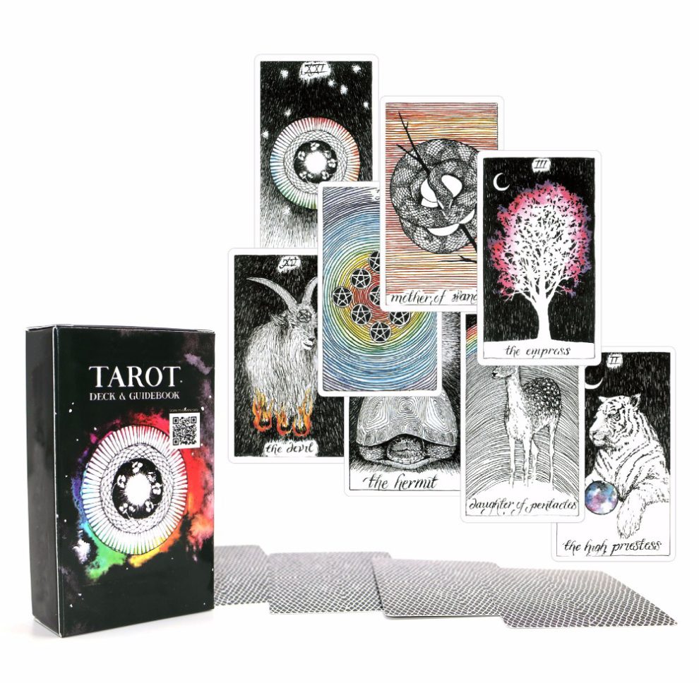 78pcs Light Tarot Cards Full English Oracle Deck Funny Family Board ...