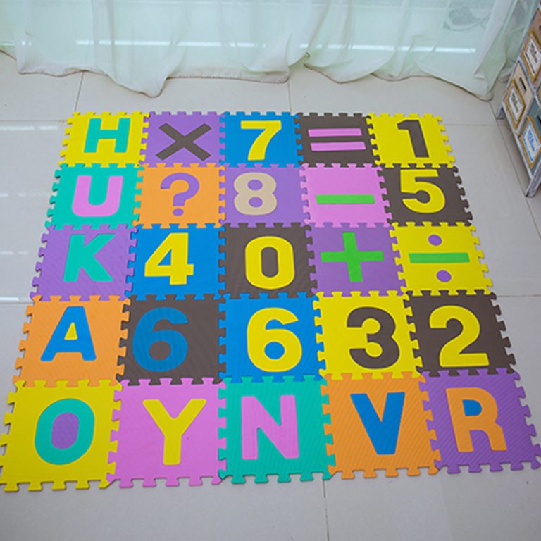 Alphabet And Numbers Baby Play Mat 30x30cm Foam Puzzle Crawling Mat ...