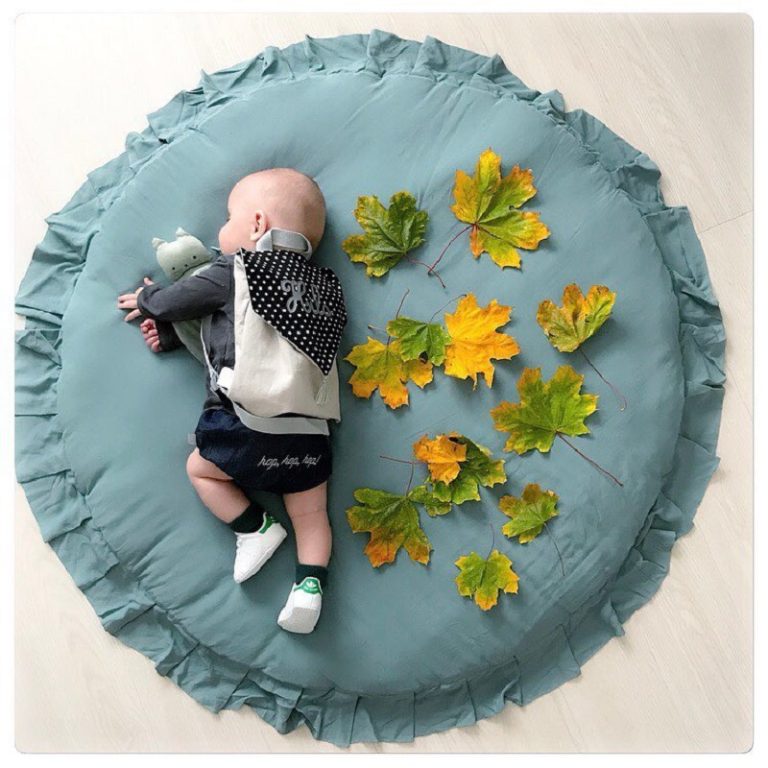 Soft Cotton Nordic Newborn Crawling Mat Kids Floor Carpet Baby Play Rug ...