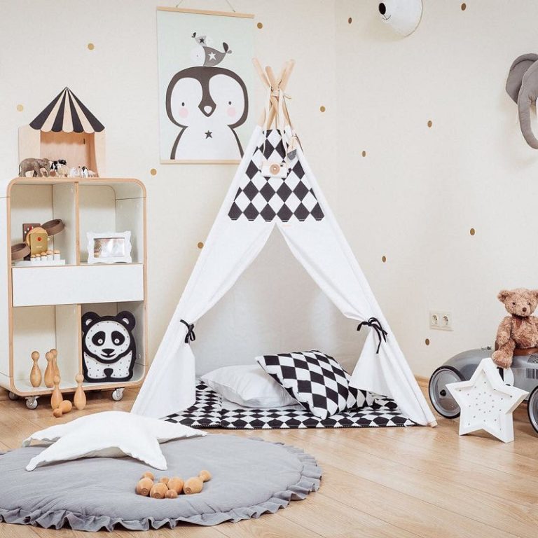 Soft Cotton Nordic Newborn Crawling Mat Kids Floor Carpet Baby Play Rug ...