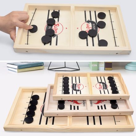 Interactive Catapult Chess Foosball Table Fast Sling Puck Game For Kids ...
