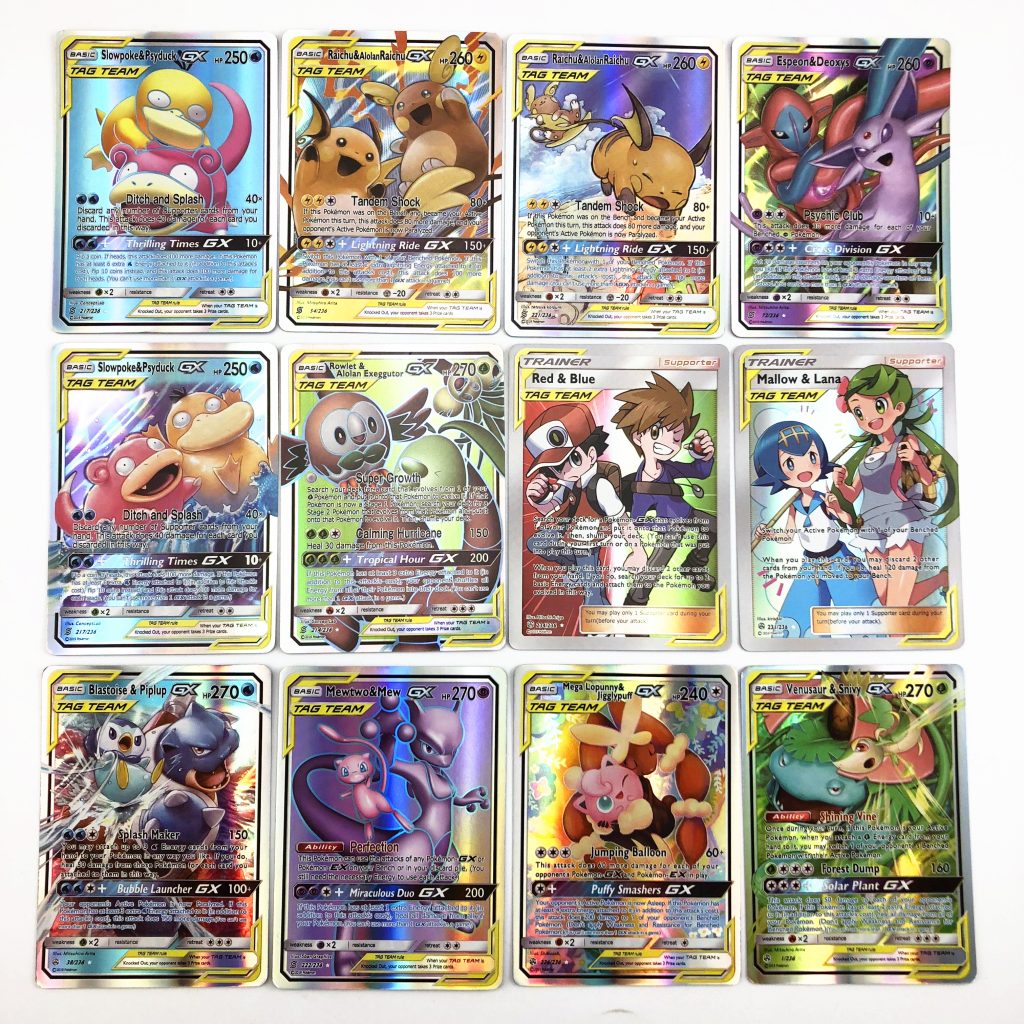 60pcs Pokemon Tag Team Gx Mega Battle Trading Cards For Kids ...