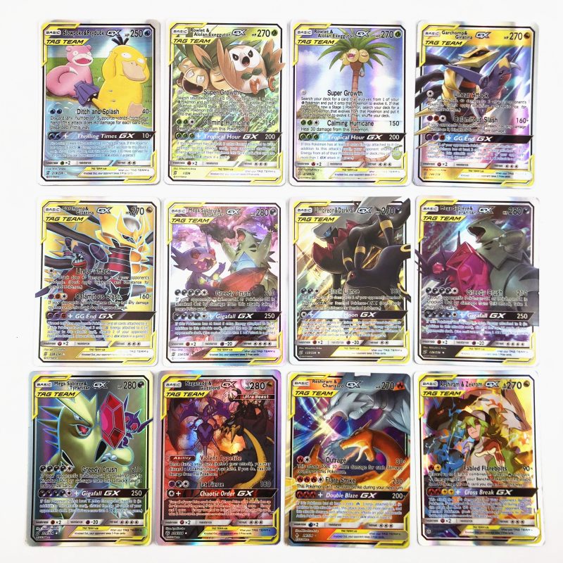 60pcs Pokemon Tag Team Gx Mega Battle Trading Cards For Kids ...