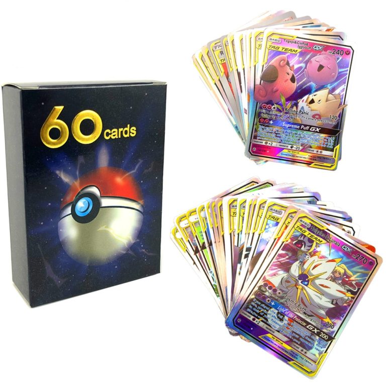 60pcs Pokemon Tag Team Gx Mega Battle Trading Cards For Kids ...