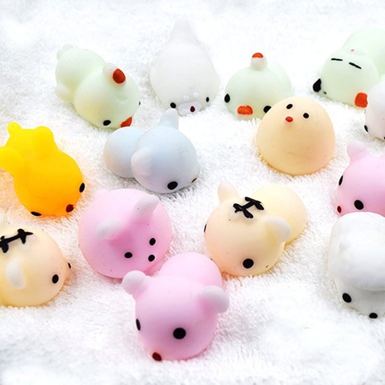 Glowinthedark Kawaii Mini Mochi Squishy Cat Toys Antistress Set For ...