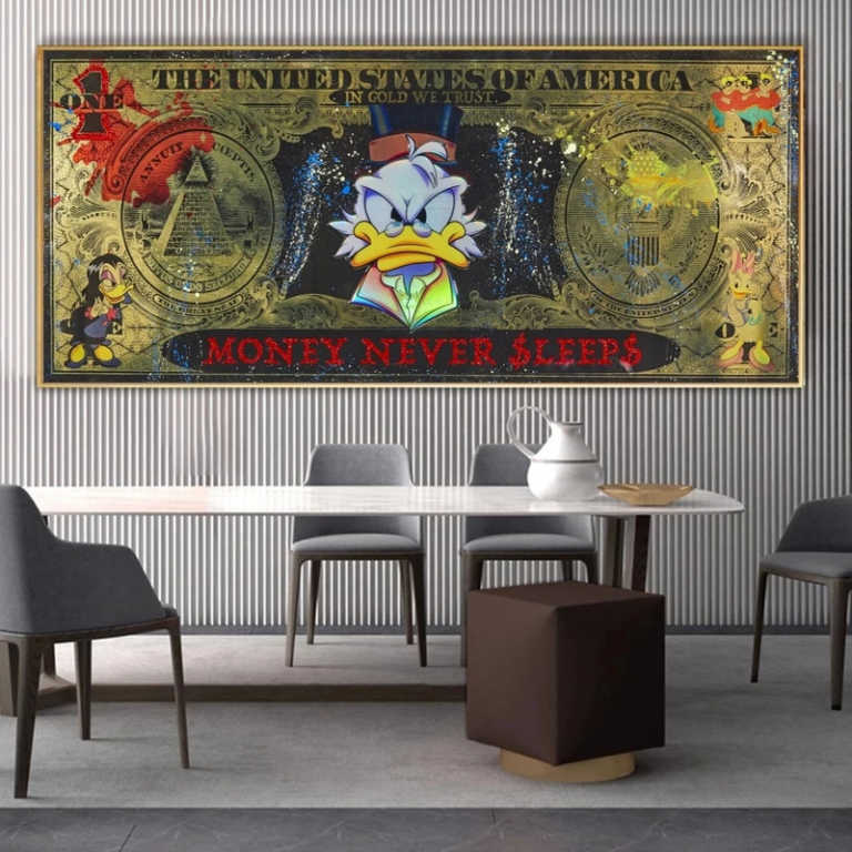 Donald Duck Money Art Print Wall Decor for Home OutletTrends.com Free ...