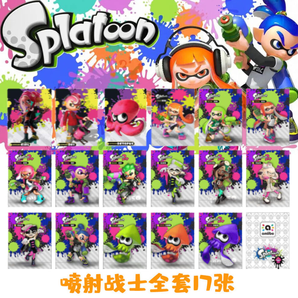 17pcs Splatoon Amiibo Props Accessories w NFC Cards OutletTrends.com ...