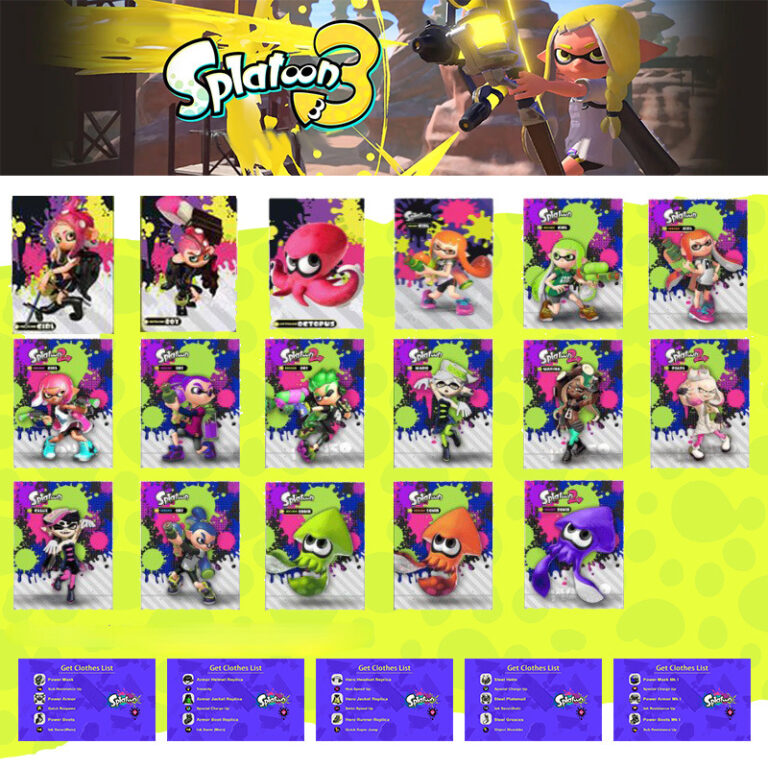 17pcs Splatoon Amiibo Props Accessories w NFC Cards OutletTrends.com ...