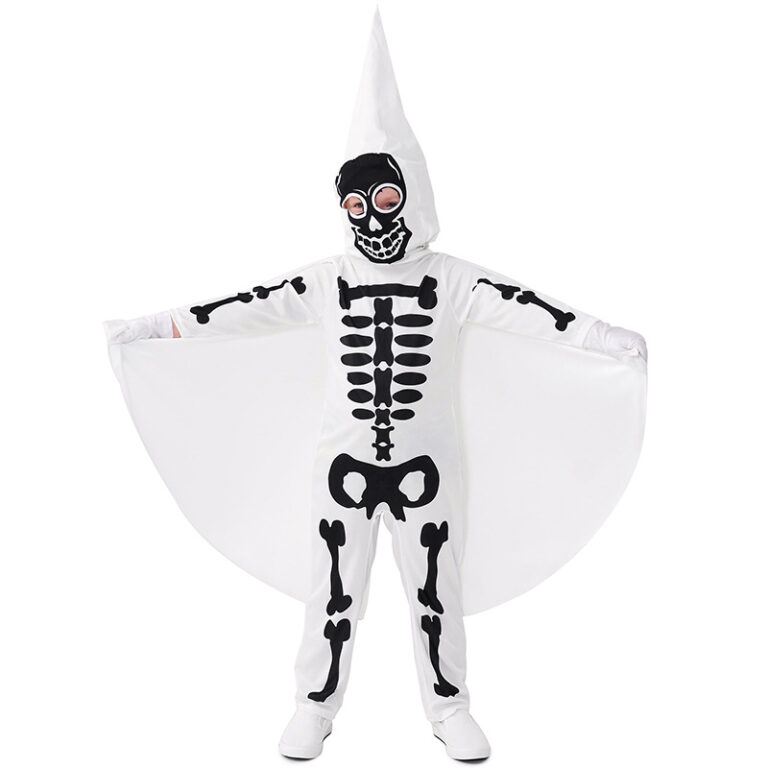 Kids Halloween Skeleton Jumpsuit Costume Scary Skull Print Cosplay For ...