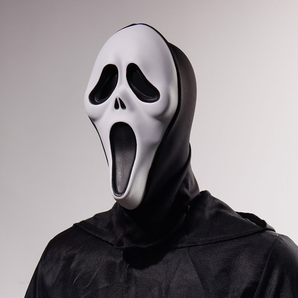 Ghost Face Halloween Costume White Horror Cosplay Scary Demon Props ...