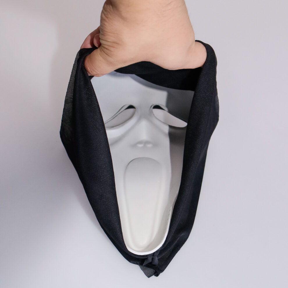 Ghost Face Halloween Costume White Horror Cosplay Scary Demon Props ...