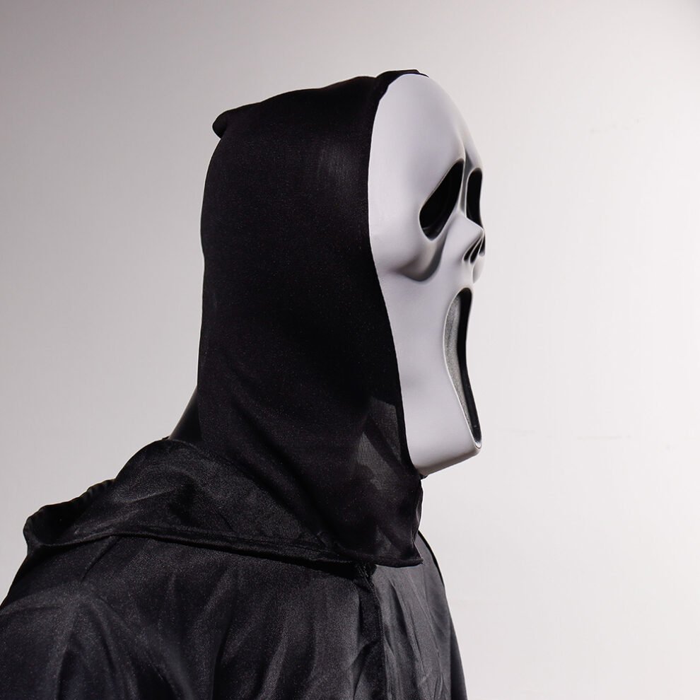 Ghost Face Halloween Costume White Horror Cosplay Scary Demon Props ...