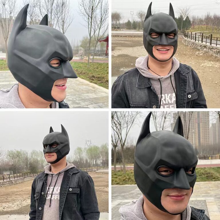 Adult Batman Cosplay Costume Full Head Latex Mask For Halloween ...