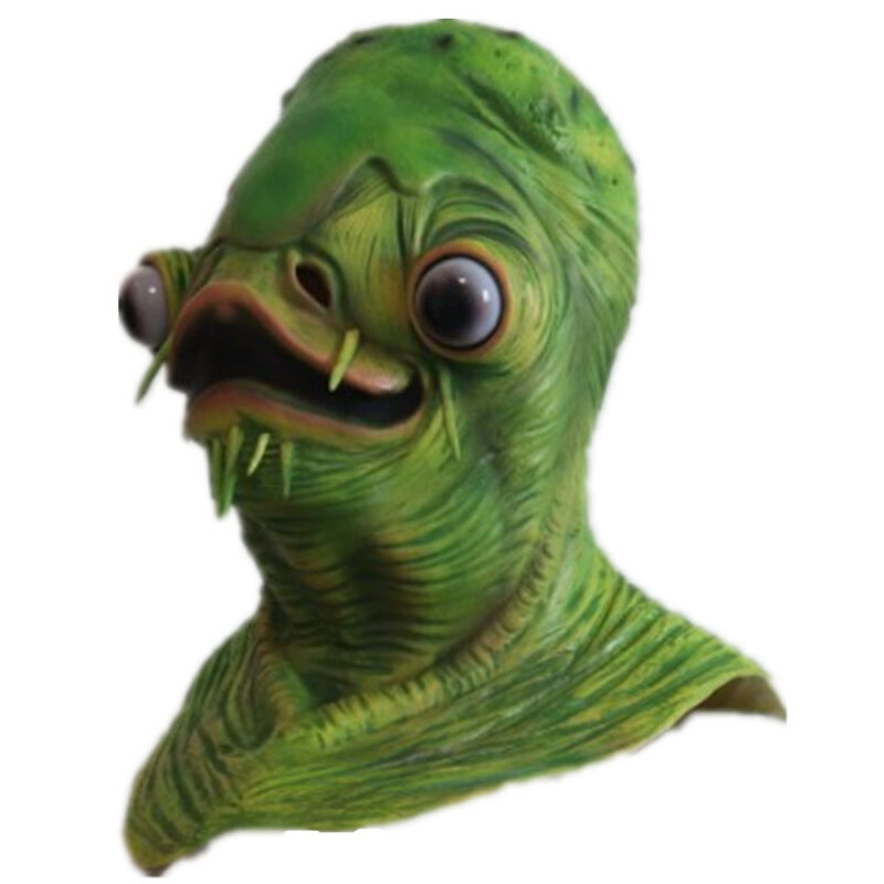 Green Catfish Monster Cosplay Full Face Mask Gloves Halloween Costume ...