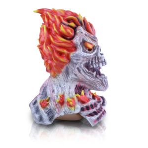 Evil Ghost Rider Skull Mask Halloween Cosplay Full Face Latex Helmet ...