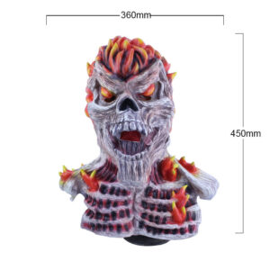 Evil Ghost Rider Skull Mask Halloween Cosplay Full Face Latex Helmet ...