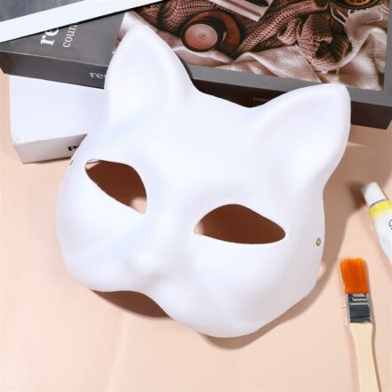 Anime Demon Slayer Cosplay Prop Handpainted Japanese Cat Fox Mask ...