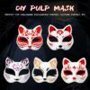 Anime Demon Slayer Cosplay Prop Handpainted Japanese Cat Fox Mask ...