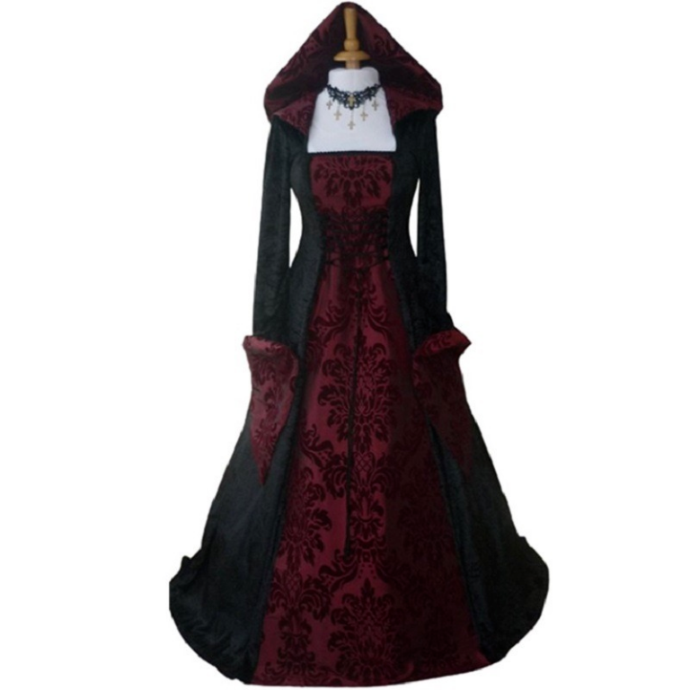 Medieval Witch Costume For Women Gothic Halloween Cosplay Outfit Adult ...