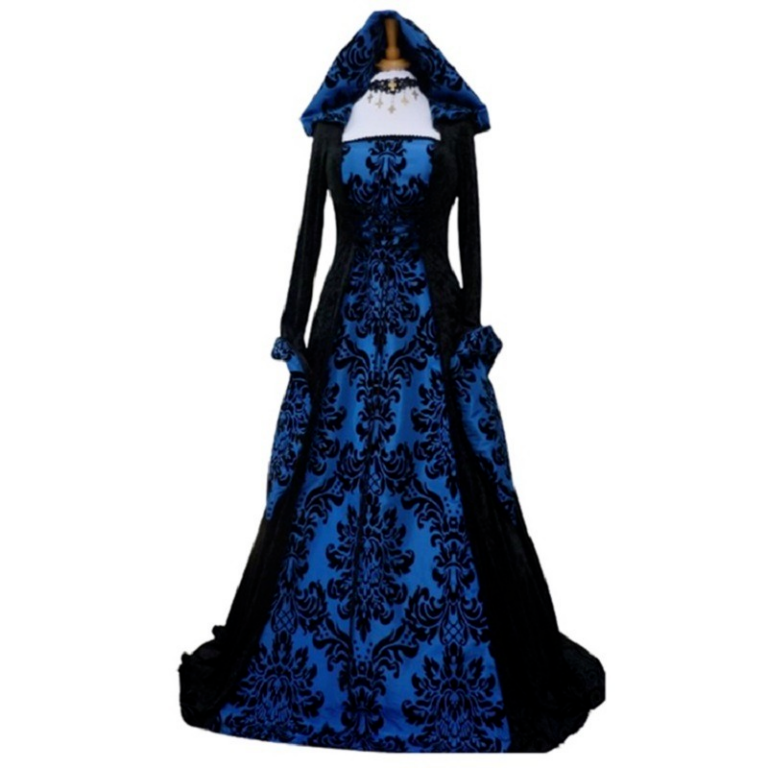 Medieval Witch Costume For Women Gothic Halloween Cosplay Outfit Adult ...