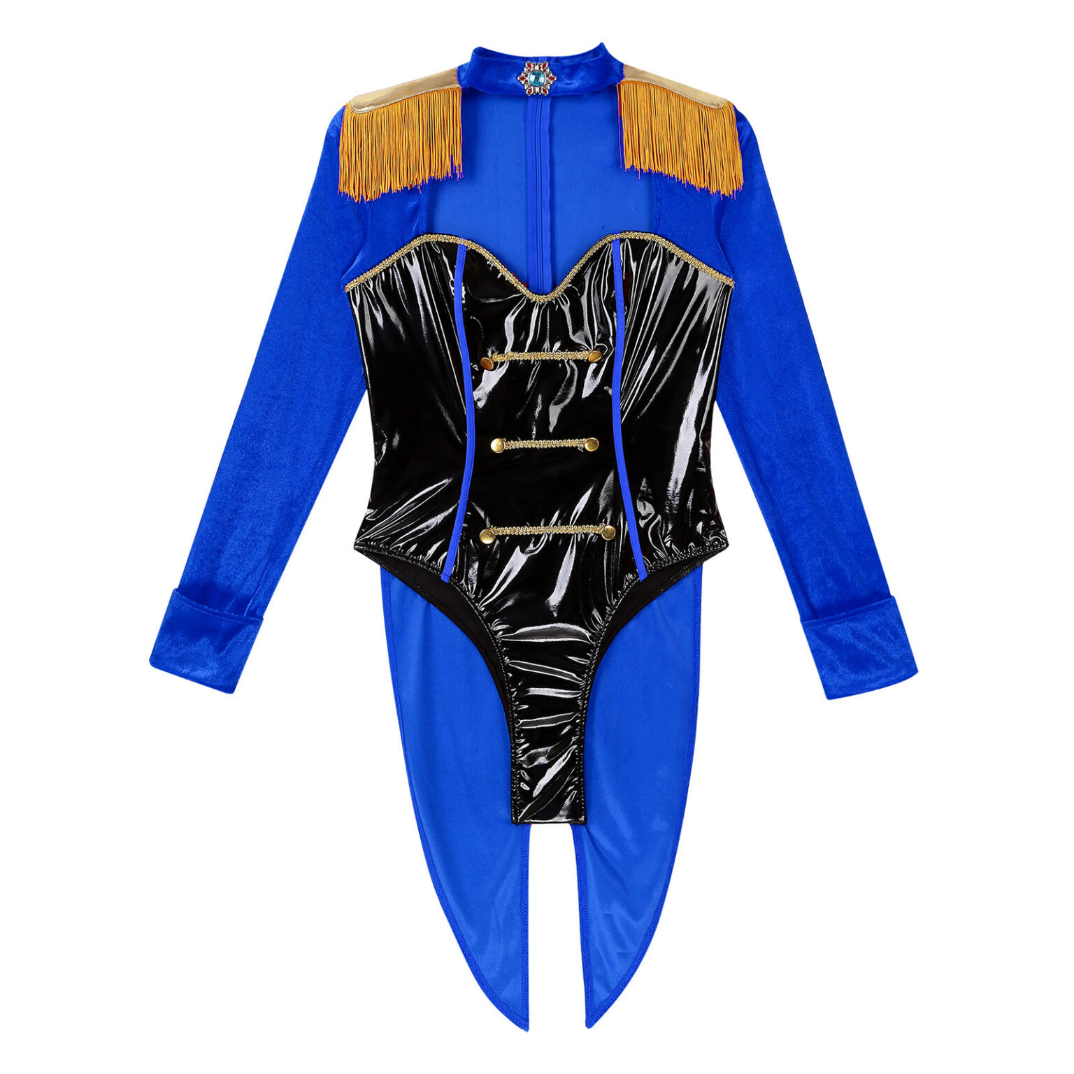 Sexy Womens Lion Tamer Halloween Costume Ringmaster Leotard Bodysuit ...