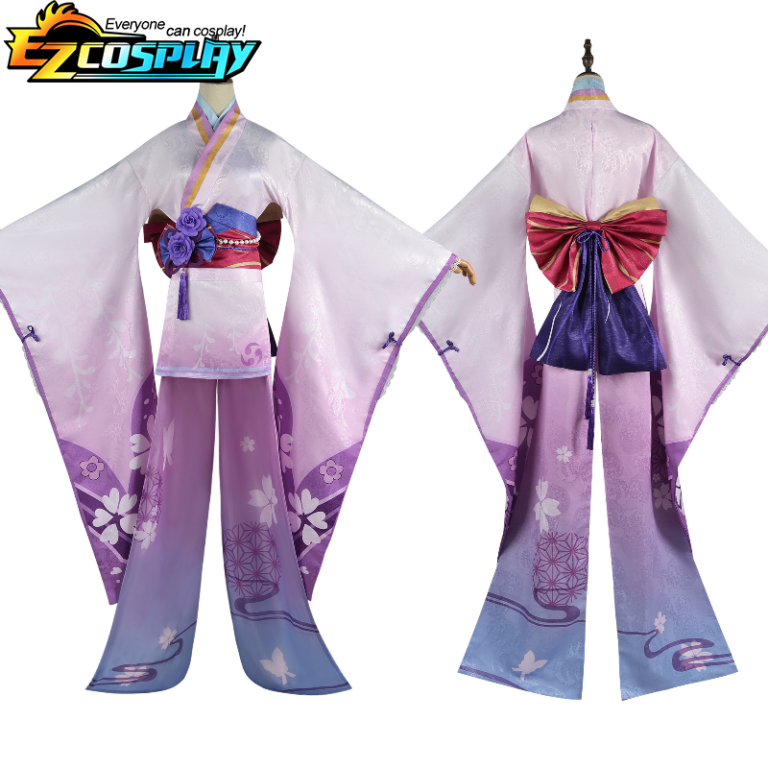Genshin Impact Raiden Ei Beelzebul Full Kimono Cosplay Costume Set ...