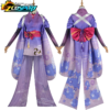 Genshin Impact Raiden Ei Beelzebul Full Kimono Cosplay Costume Set ...