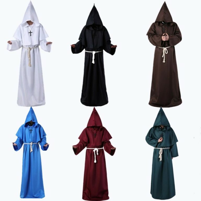 Medieval Priest Halloween Costume Friar Robes Wizard Cloak Vampire ...